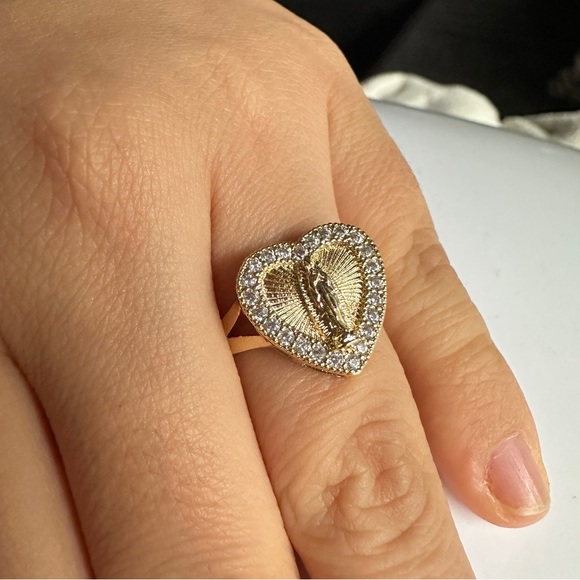 Neiman Marcus | Jewelry | 8k Gold Filled Heart Virgen Marry Ring | Poshmark